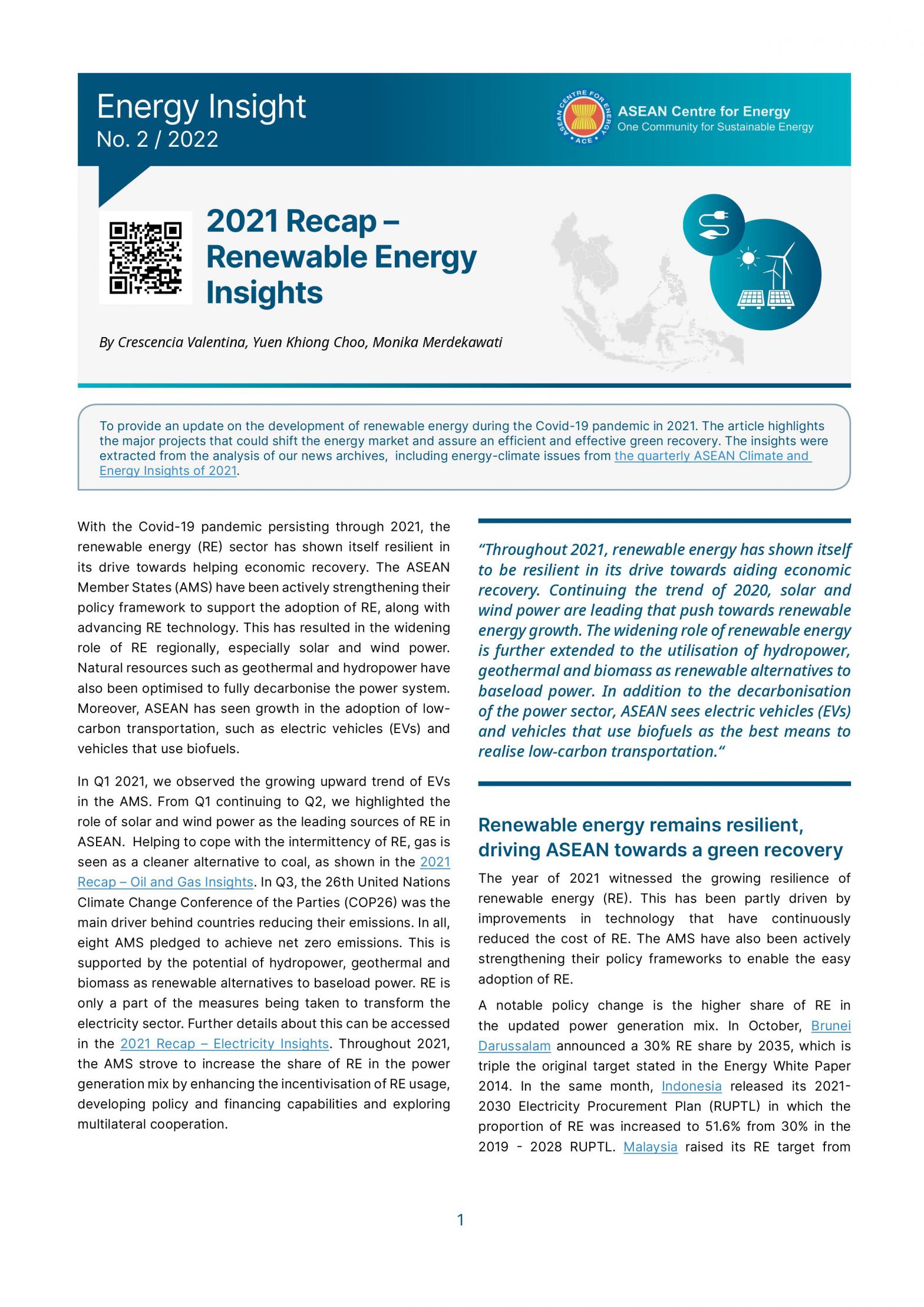 2021 Recap - Renewable Energy Insights