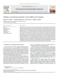 Defining a 'Just Energy Investment' for the ASEAN Just Transition - ACCEPT